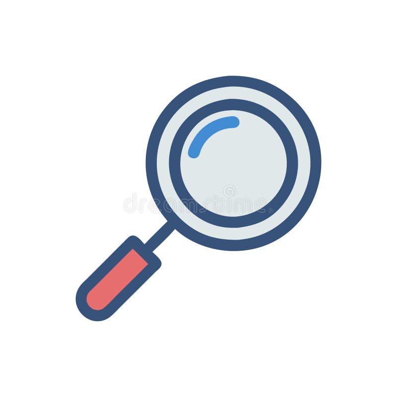 Creative Magnifying Glass Icon for Discovery Stock Illustration ...