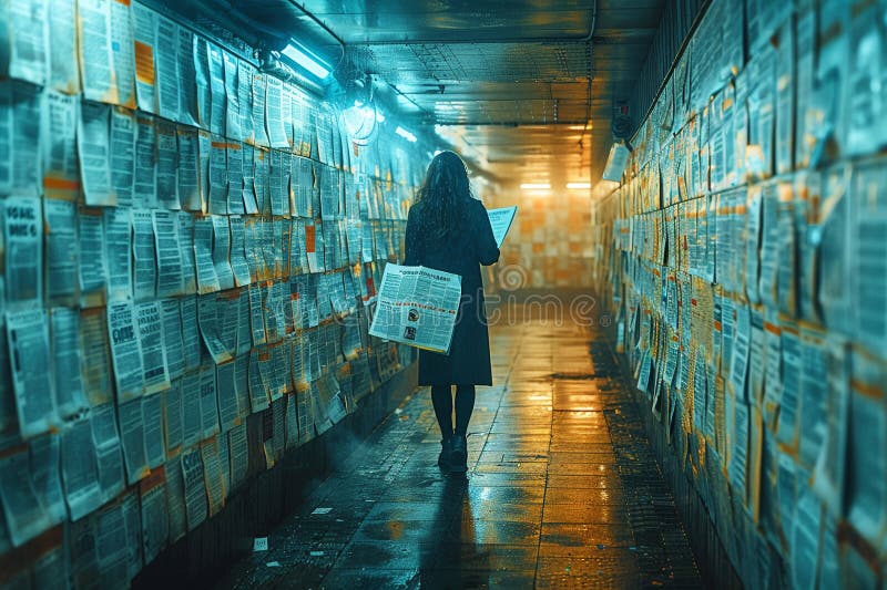 Investigative Reporter Uncovering Stories with Digital Archives Stock ... Investigative Reporter Uncovering Stories with Digital Archives Stock ...