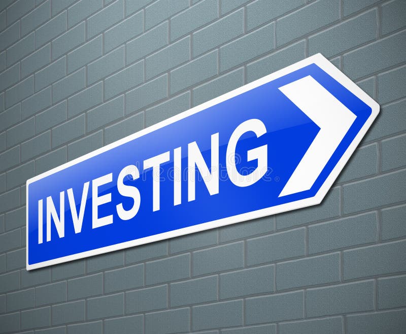 Investing Sign Means Return On Investment 3d Illustration Stock ...