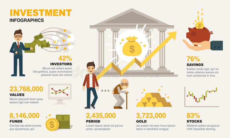 Investition Infographic-Elemente Vektor Abbildung - Illustration von ...