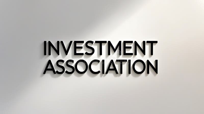 Investment Association Sign with a Shadow Effect on a Light Surface ...