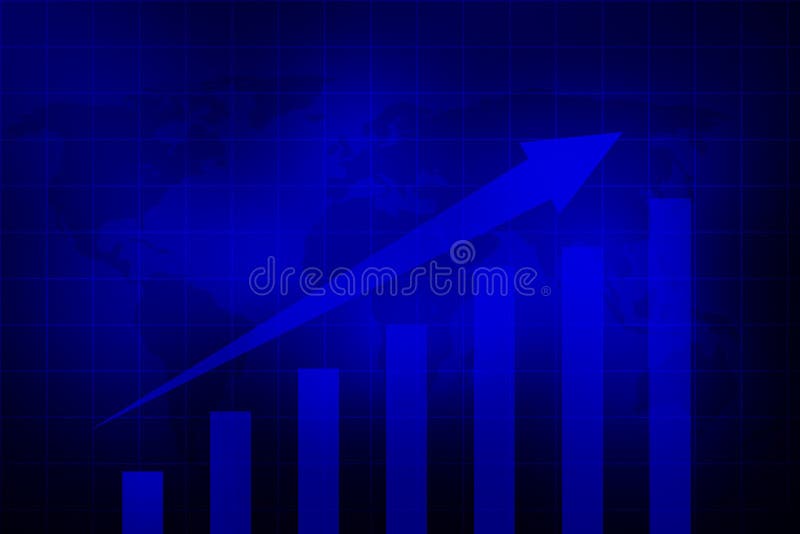 Investment Chart, Blue Abstract Background, Money Investment Stock ...