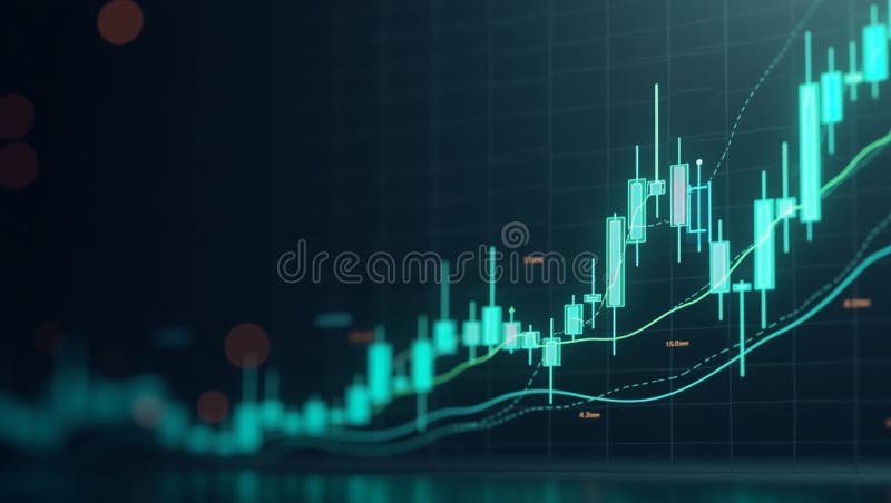 Investment Chart Interface Displaying Stock Market Growth with Dynamic ...