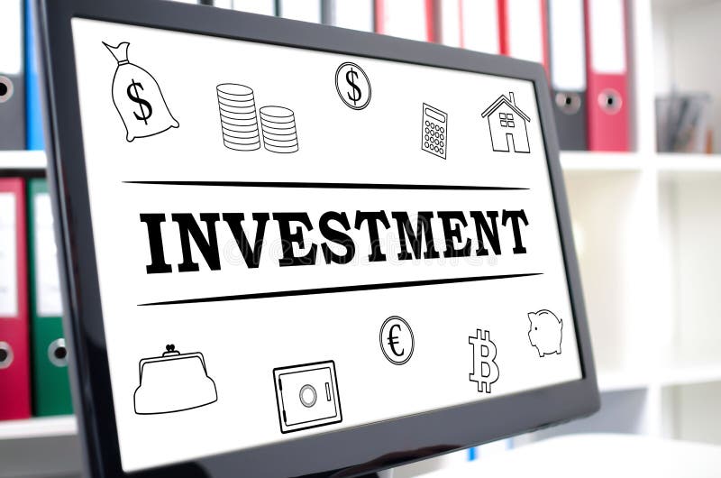 Investment Concept on a Computer Screen Stock Photo - Image of banking ...