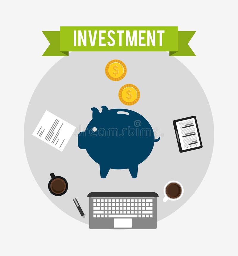 Investment concept design stock illustration. Illustration of isolated ...