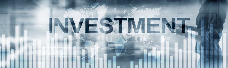 Investment Concept. Elongated Horizontal Background. Website Header ...