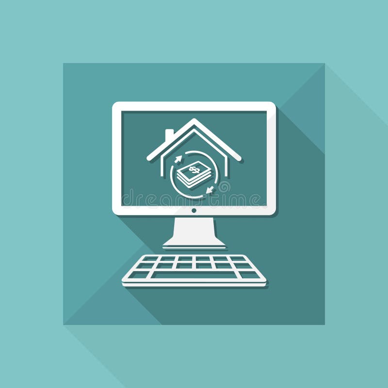 Investment Dollars - Real Estate - Vector Icon of Computer Application ...