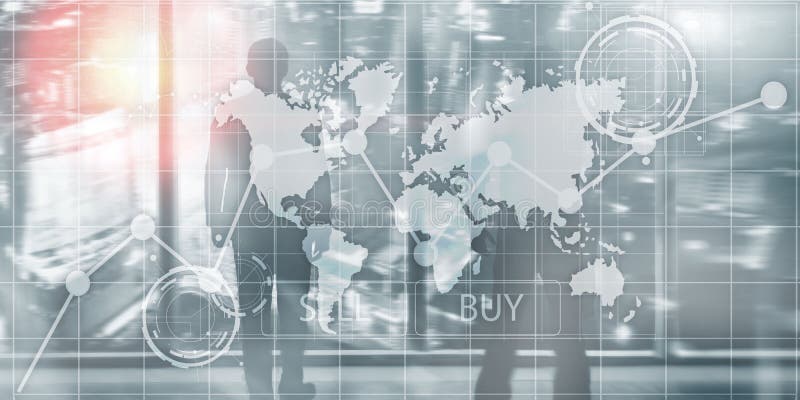 Investment Financial Chart Graphs. Intelligence Dashboard Sell and Buy ...