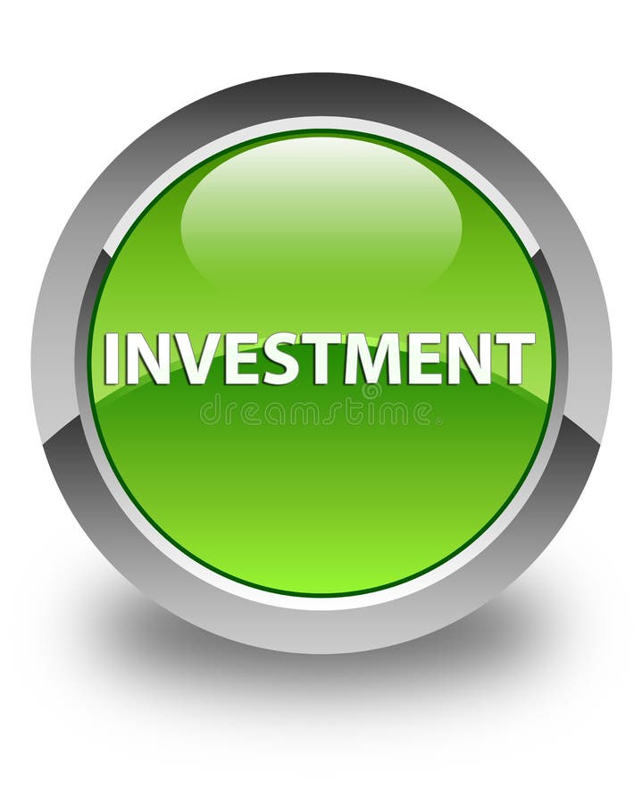 Investment Glossy Green Round Button Stock Illustration - Illustration ...