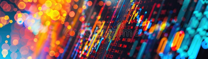 Investment Growth Depicted through Vibrant Abstract Patterns Stock ...