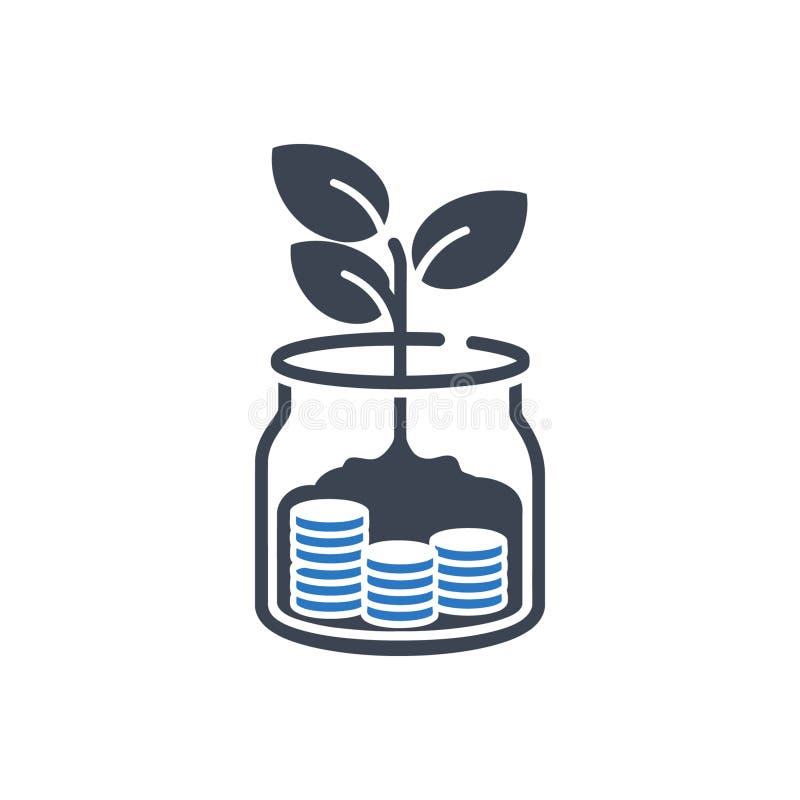 Investment Growth Savings Icon Stock Illustration - Illustration of ...