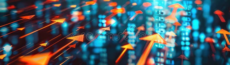 Investment Growth Visualized with Abstract Upwardtrending Arrows Stock ...