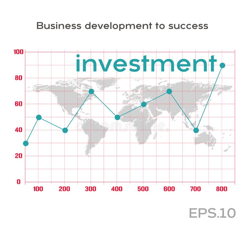 Investment Line Graph on the Statistics Table. Statistics Graph on the ...