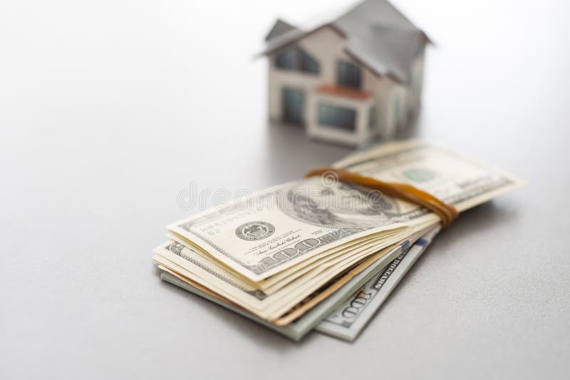 Investment, Model House and Money Stock Photo - Image of white, closeup ...