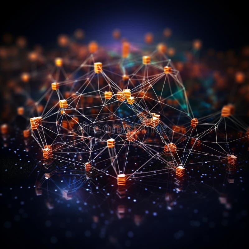 Investment Network in Abstract Nodes and Arrows Stock Photo - Image of ...