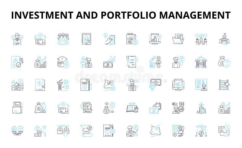 Investment and Portfolio Management Linear Icons Set. Diversification ... Investment and Portfolio Management Linear Icons Set. Diversification ...