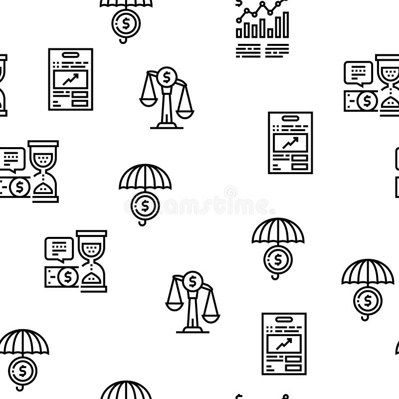 Investment Portfolio Vector Seamless Pattern Stock Vector ...