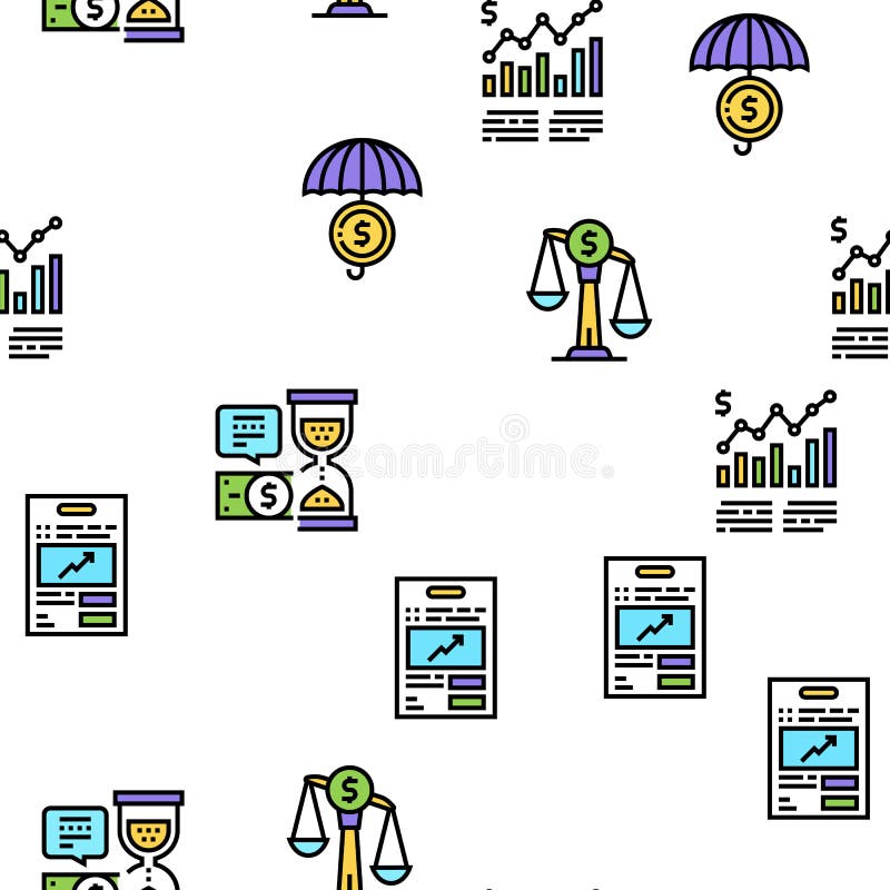 Investment Portfolio Vector Seamless Pattern Stock Vector ...