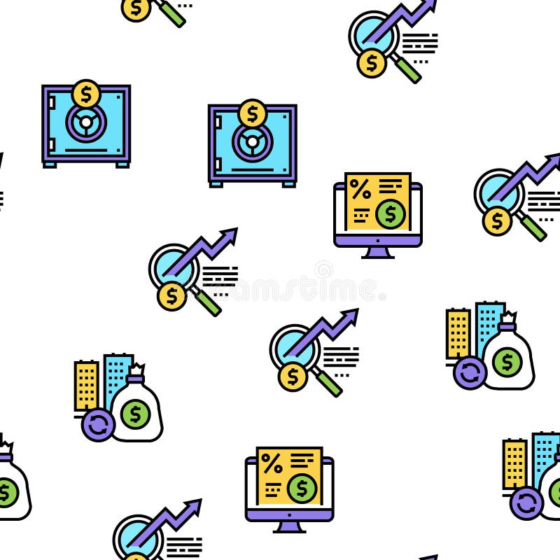 Investment Portfolio Vector Seamless Pattern Stock Vector ...