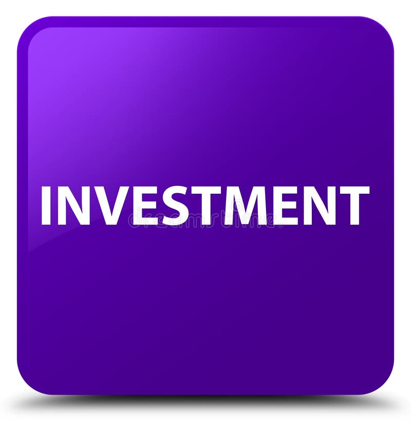 Investment Purple Square Button Stock Illustration - Illustration of ...