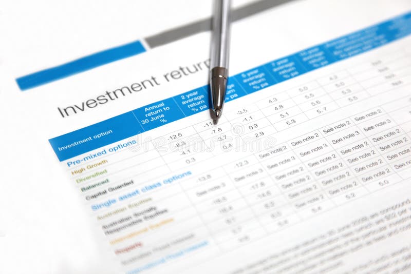 Investment returns stock image. Image of financial, statement - 11174123