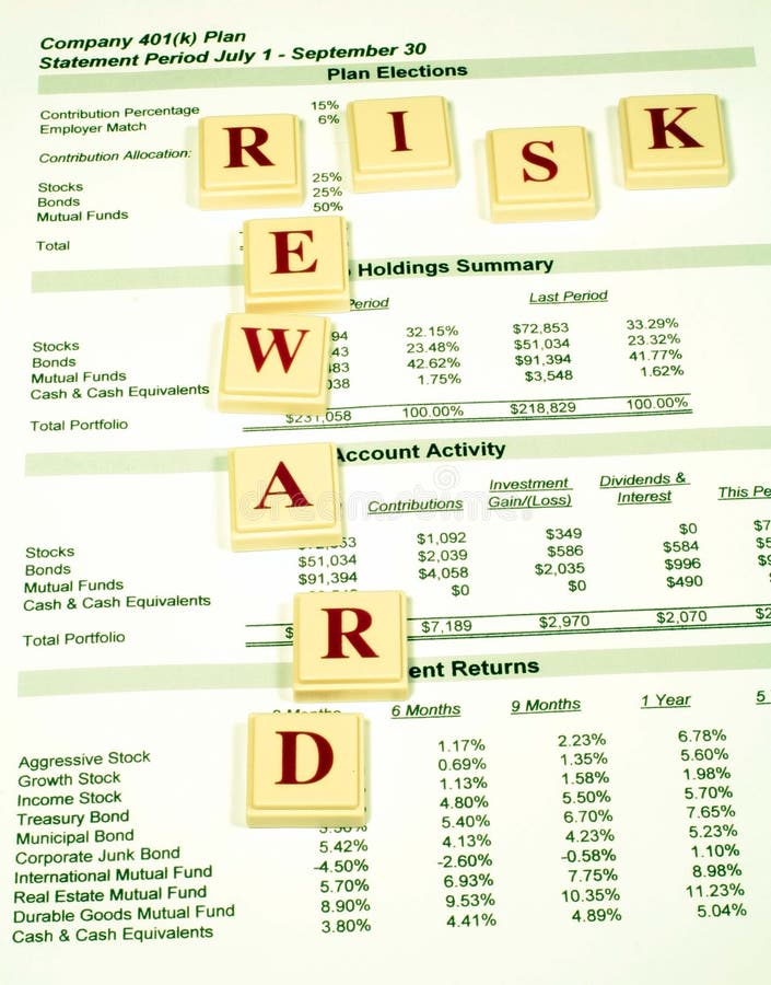 Investment Risks and Rewards Stock Image - Image of funds, savings: 1504903