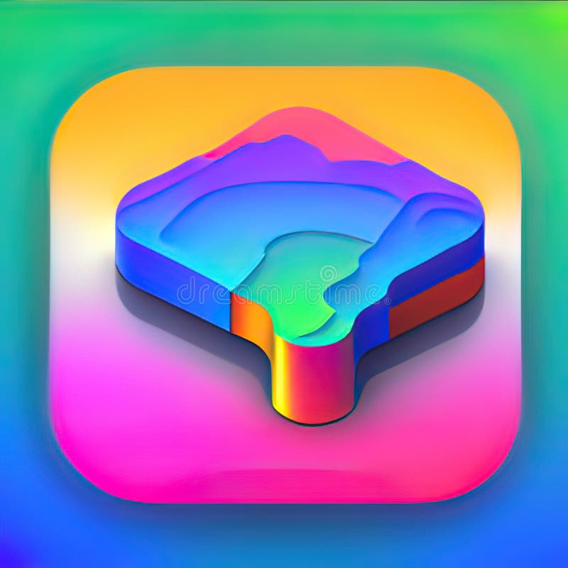 Investment Software App Style Icon. Generative AI. Stock Illustration ...