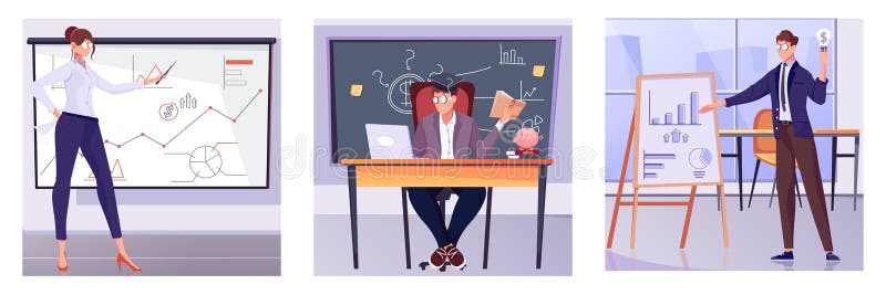 Investment Square Compositions Set Stock Vector - Illustration of ...