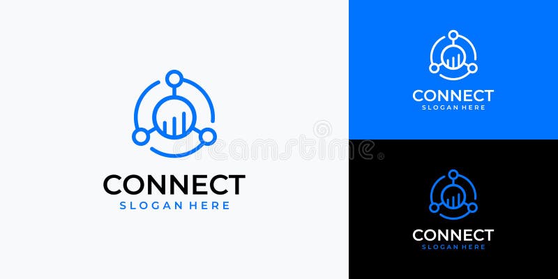 Investment Statistics Graph Technology Connection Vector Logo Design ...