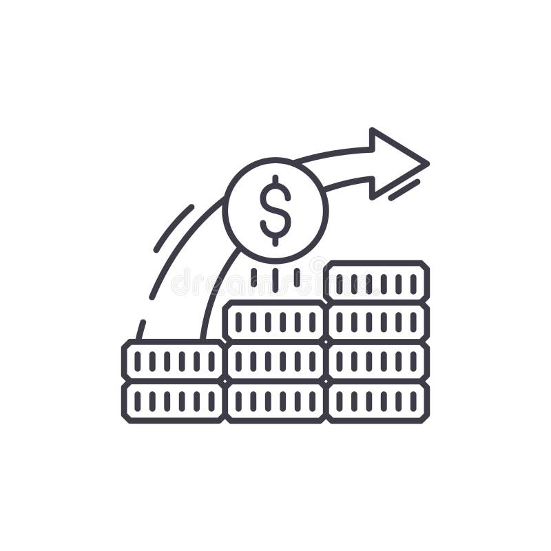 Investment System Line Icon Concept. Investment System Vector Linear ...