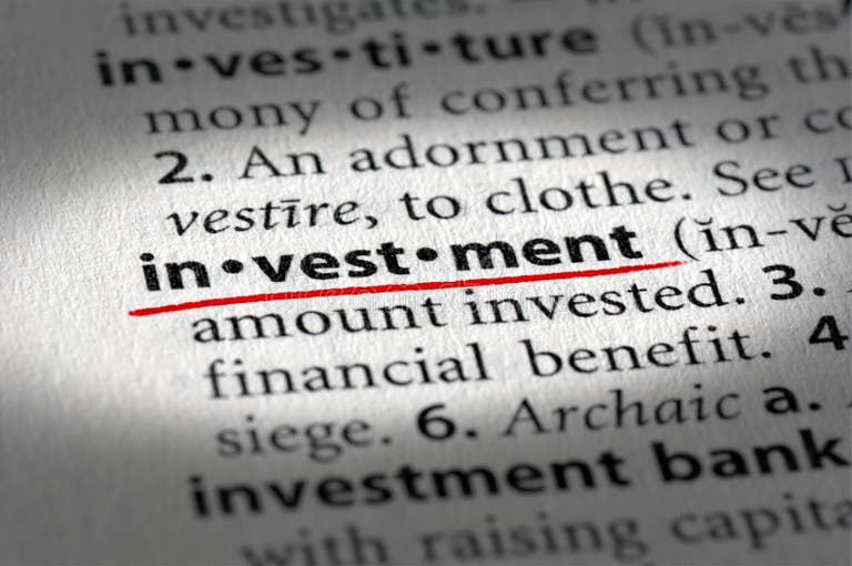 Investment Text and Definition Stock Photo - Image of finances, invest ...