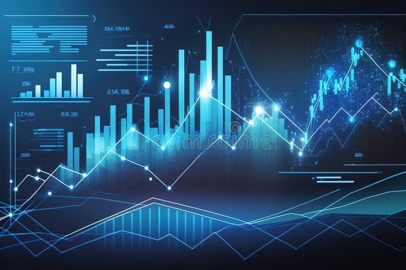 Trading Graph, Generative AI Stock Illustration - Illustration of ...