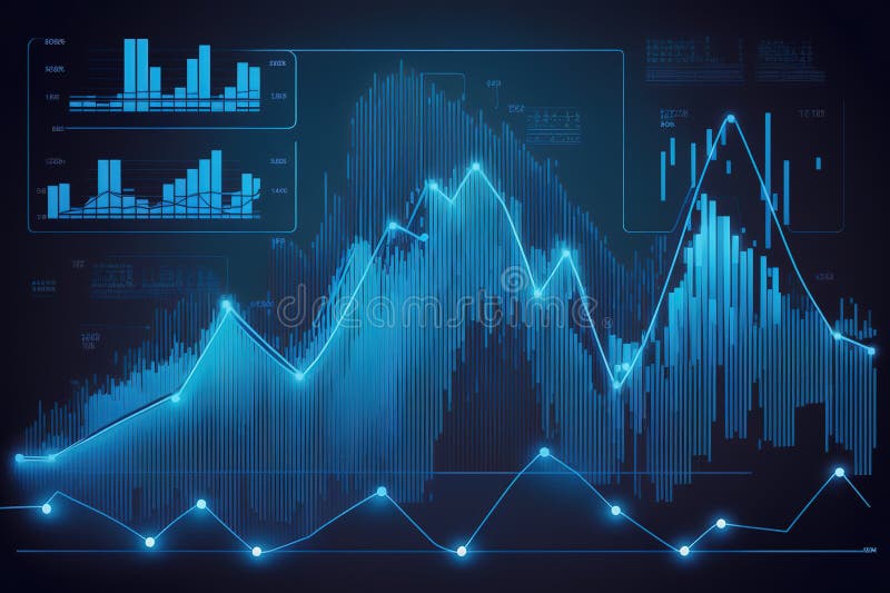 Trading Graph, Generative AI Stock Illustration - Illustration of graph ...