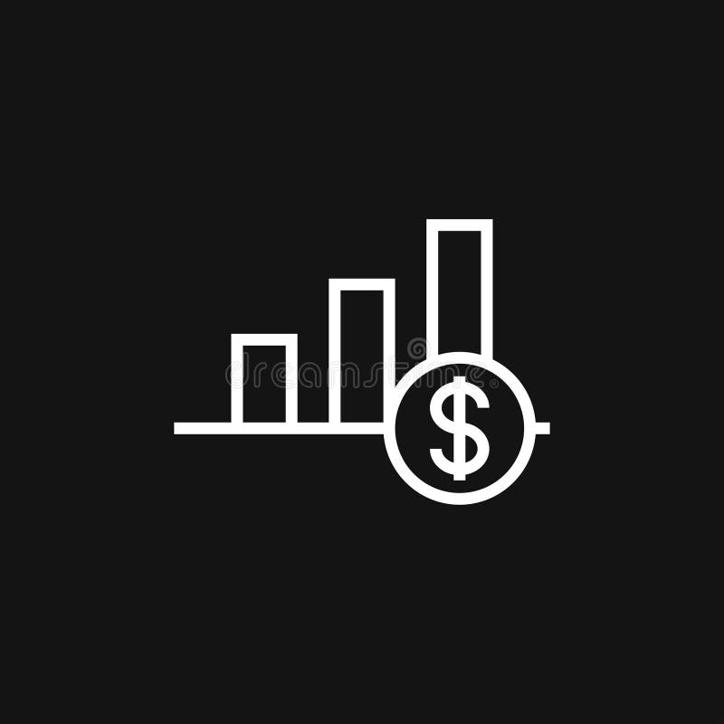 Investments Icon. Graph Growth Graphics Vector Icon Isolated on ...