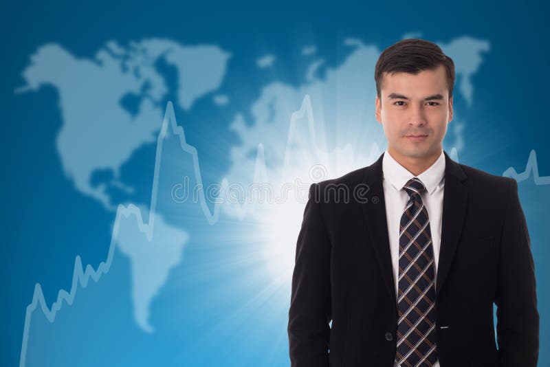 Investor businessman stand stock photo. Image of money - 75043132