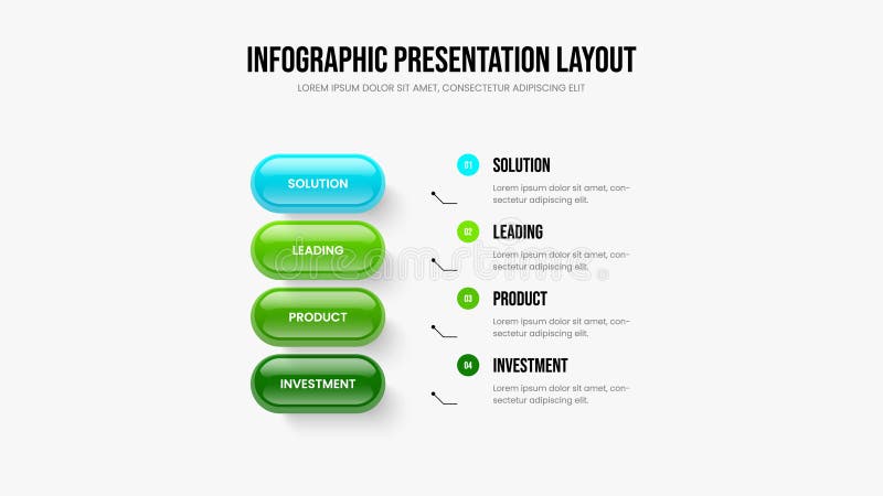 Investor Campaign 4 Element Diagram Slideshow Layout Stock Vector ...
