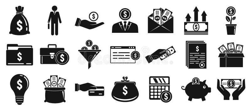 Investor Icons Set, Simple Style Stock Vector - Illustration of launch ...