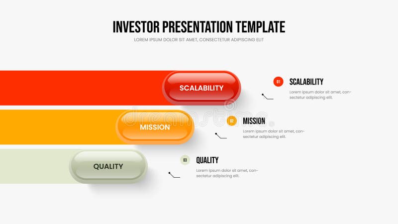 Investor Solution 3 Step Diagram Slideshow Layout Stock Vector ...
