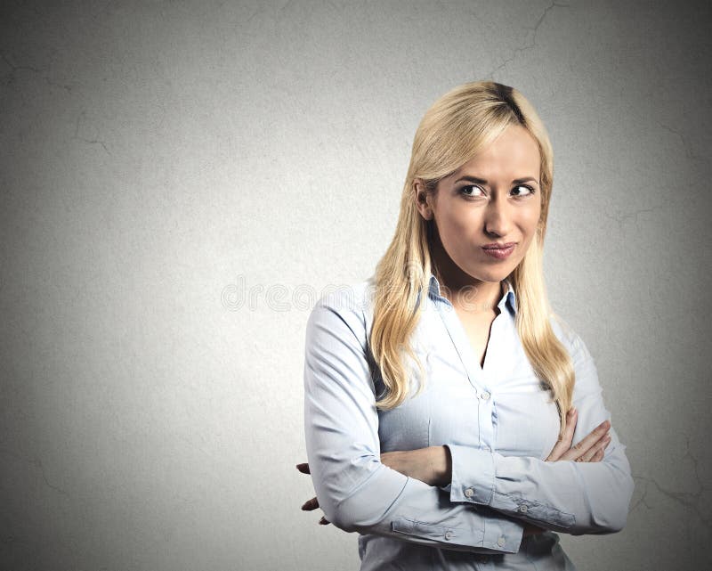 Ragazza Di Invidia Che Pensa Alla Vendetta Fotografia Stock - Immagine ...