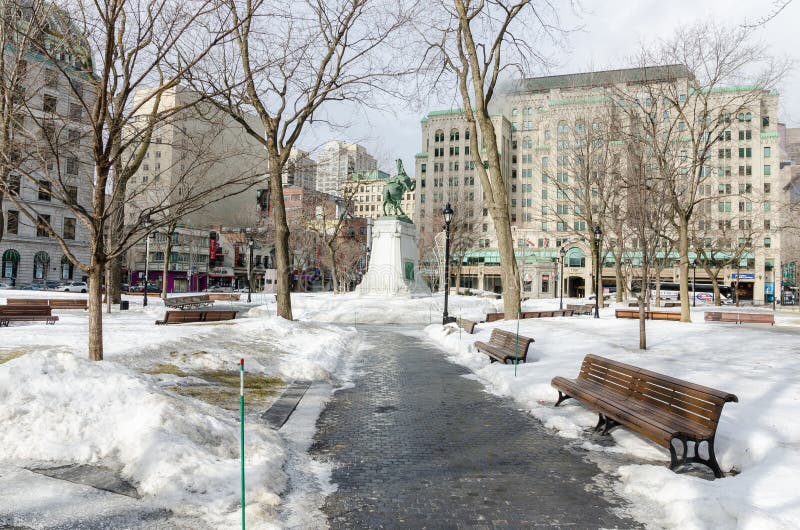 Invierno En Montreal, Canadá Fotografía editorial - Imagen de exterior ...