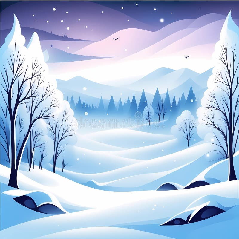 Invierno. Hermosa Imagen Vectorial Del Invierno Stock de ilustración ...