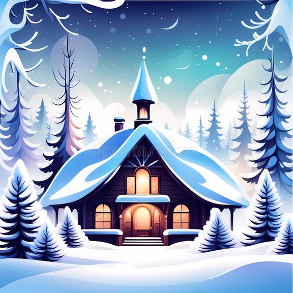 Invierno. Hermosa Imagen Vectorial Del Invierno Stock de ilustración ...