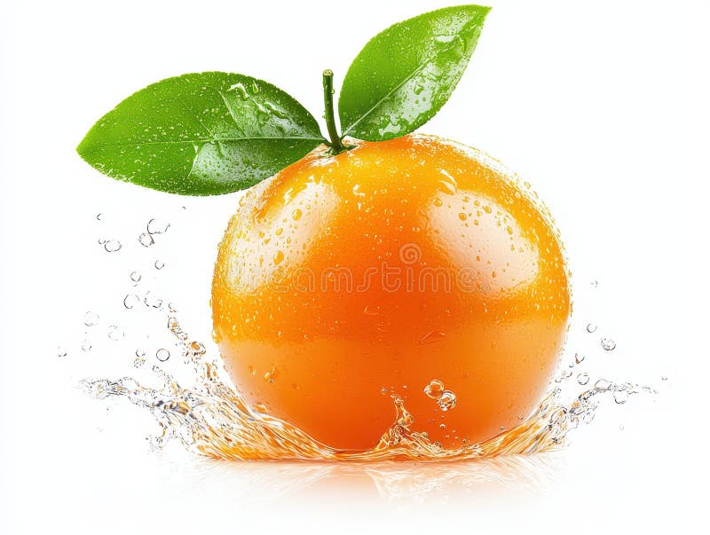 Invigorating Splash of Water on a Vibrant Orange, Burst of Refreshment ...