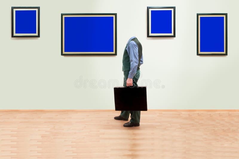 Invisible art collector stock photo. Image of paintings - 18917272
