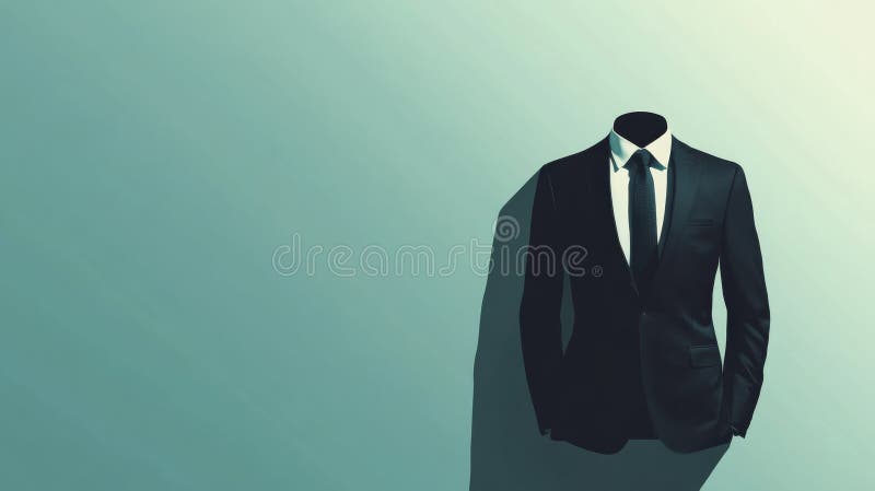 Invisible Businessman Wearing Suit with Hands in Pockets Casting Shadow ...