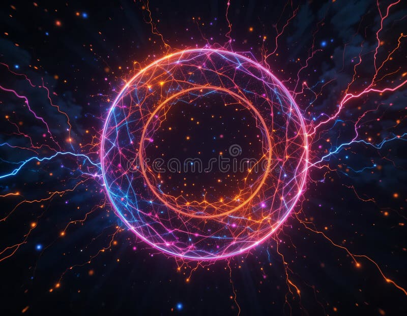 Invisible Energy is Visualized with Neon-colored Lines that are ...