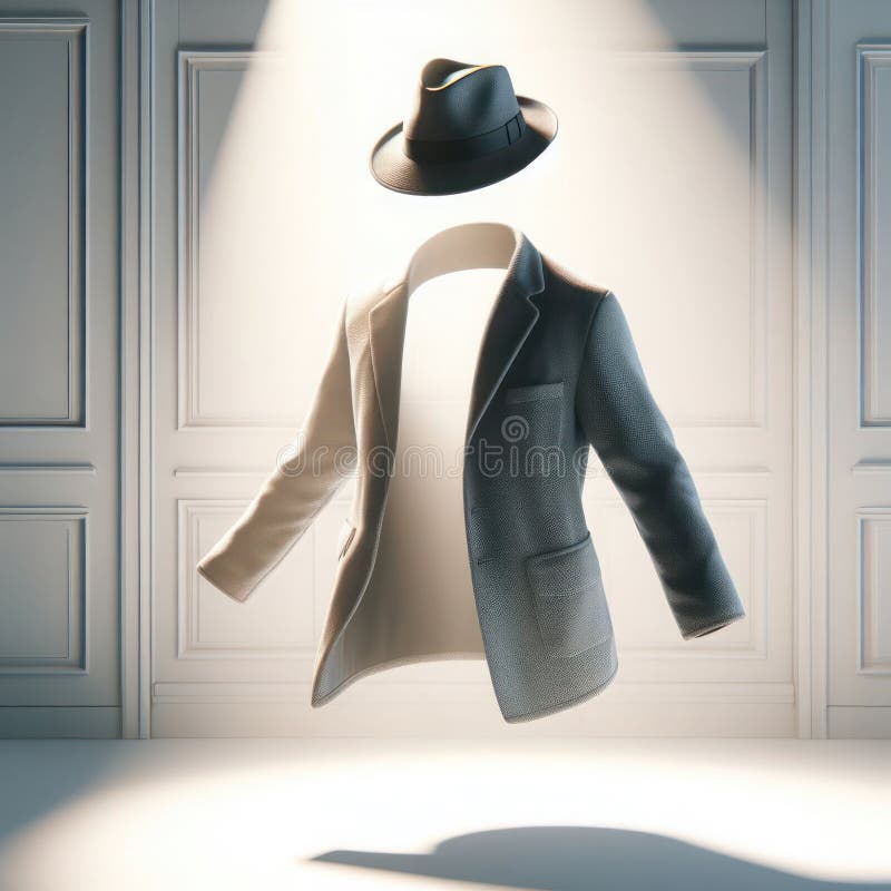 Invisible Man Illuminated by Light. Stock Illustration - Illustration ...