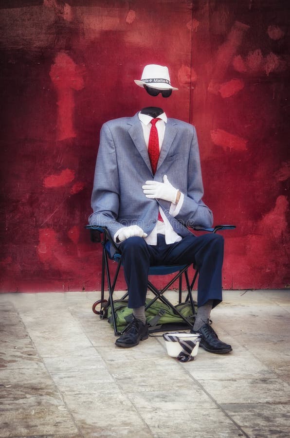 Invisible Man Sitting On Armchair Stock Image - Image of white ...