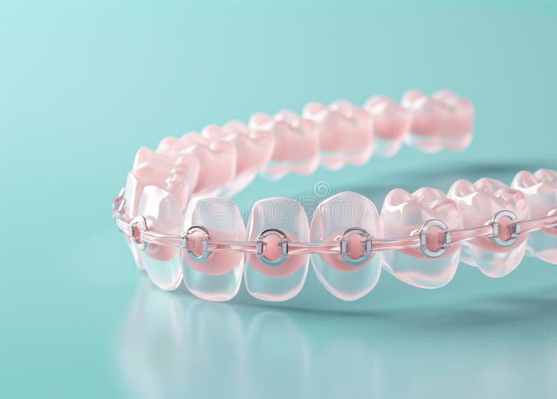 Invisible Retainer Corrects Bite. Medically Accurate Animation Stock ...