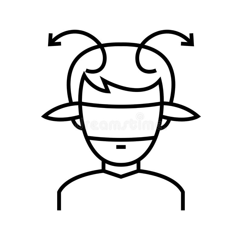 Invisible Solution Line Icon, Concept Sign, Outline Vector Illustration ...